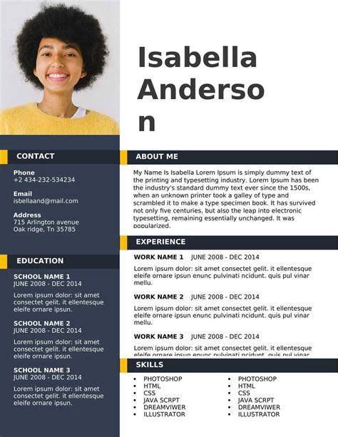 Modern CV Template Word Free Download Docx Pdf