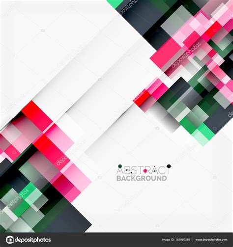 Abstract Blocks Template Design Background Simple Geometric Shapes On White Straight Lines And
