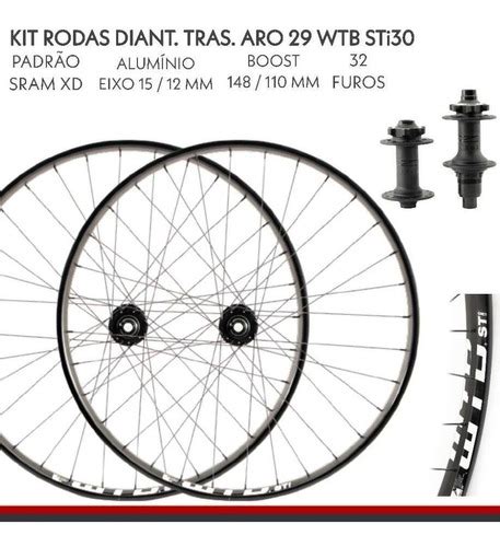 Par De Rodas Aro 29 Wtb Sti30 Mtb Sram Xd Boost Tsw Quest Parcelamento Sem Juros