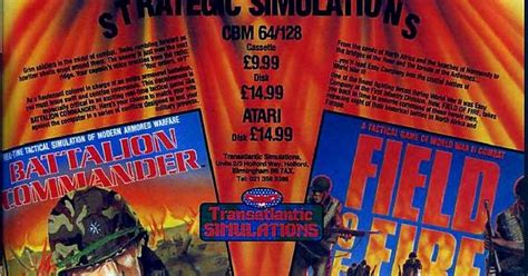 Battalion Commander And Field Of Fire Videogames Advert In The Mid 80s