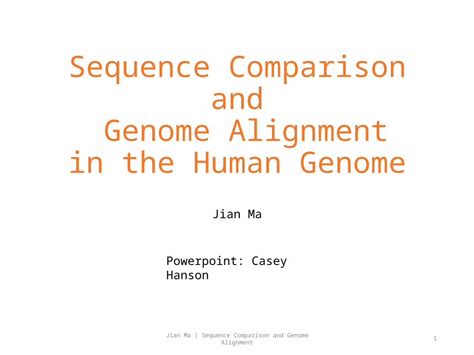 pptx sequence comparison and genome alignment in the human genome
