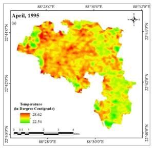 LST Derived From Landsat TM Of 1995 April A Download Scientific Diagram