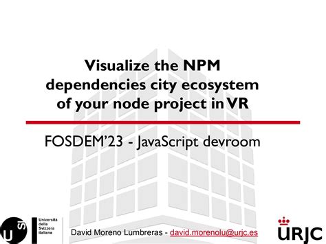 visualize the npm dependencies city ecosystem of your node project in