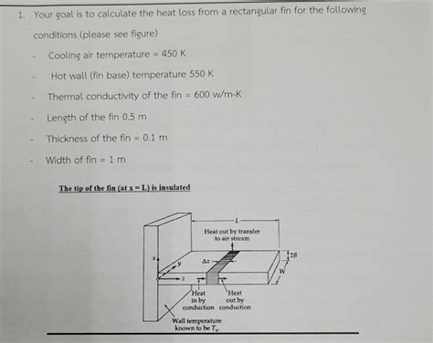 Your Goal Is To Calculate The Heat Loss From A Chegg