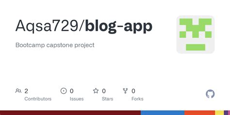 Github Aqsa729 Blog App Bootcamp Capstone Project