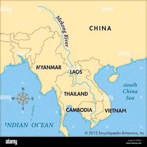 Irrawaddy And Mekong River Map All For One