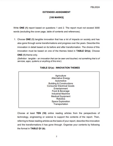 Solved Fbl0024 Extended Assignment 100 Marks Write One 1