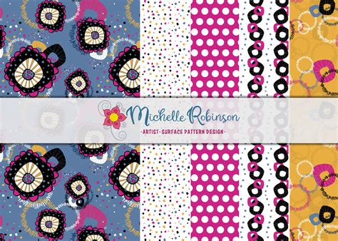 Abstract Flower Blue Bundle Seamless Pattern Digital File Repeating Pattern Digital