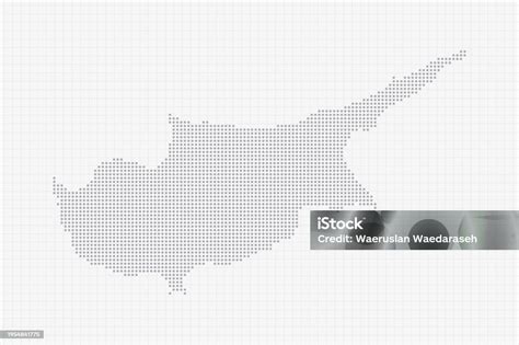 회색으로 표시된 키프로스의 픽셀 점선 지도입니다 하프톤 도트 컨셉 벡터 일러스트 레이 션 Eps10 지도에 대한 스톡 벡터 아트 및 기타 이미지 Istock