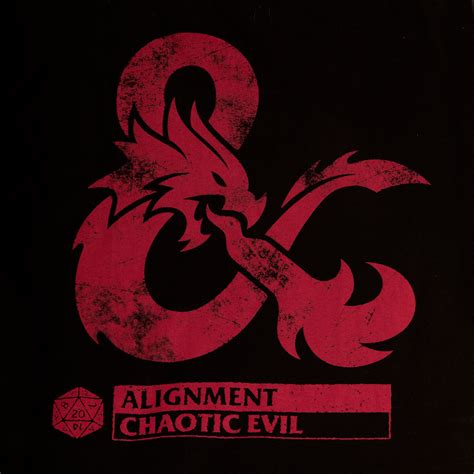 Dungeons And Dragons Chaotic Evil T Shirt Black Elbenwald