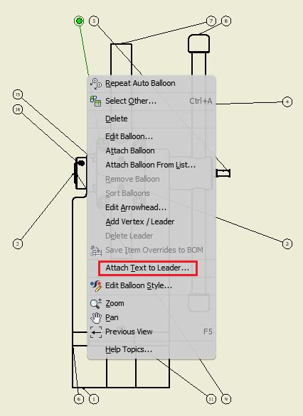 attach text to leader affects to all balloons autodesk community