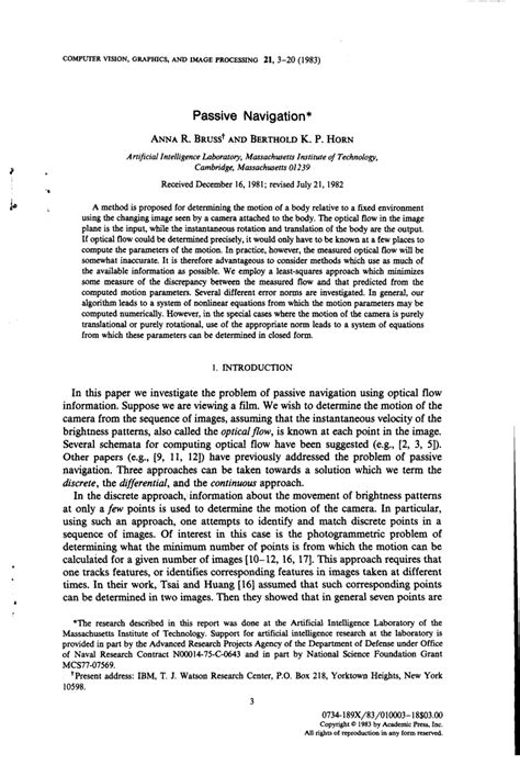 Pdf Passive Navigation