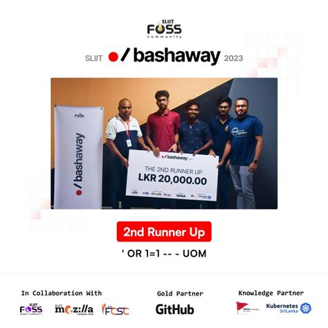 Sliit Foss Community On Linkedin Sliitfoss Sliit Foss Sliitwif Bashaway2023 Fcsc
