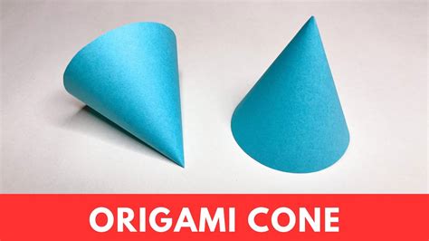 How To Make A Cone Out Of Paper Easy Origami 3d Cone Shape Diy Maths Project Youtube
