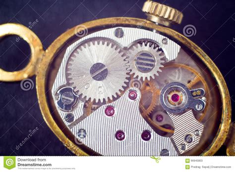 Analog Clock Metal Mechanism Close Up Stock Image Image Of Object Rust