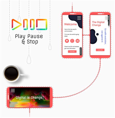 Play Pause Stop UI And UX Web Design On Behance