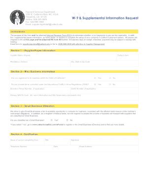 Fillable Online Forms Caltech Caltech W Form Fax Email Print PdfFiller