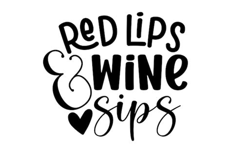 Premium Vector Red Lips Wine Sips
