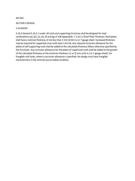 Api 650 Section 5 Design 5 10 Roof 2 Pdf