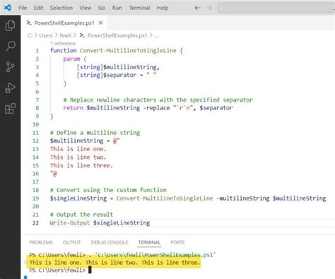 Convert Multiline String To Single Line In Powershell
