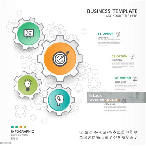 Infographic 요소 서식 파일 벡터 4 단계 플로우 차트 다이어그램 차트 타임 라인 Silde 프레 젠 테이 션 처리 0명에 대한 스톡 벡터 아트 및 기타 이미지