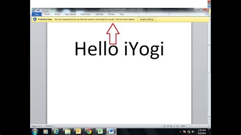 How To Disable Protected View In Microsoft® Word 2013 Youtube