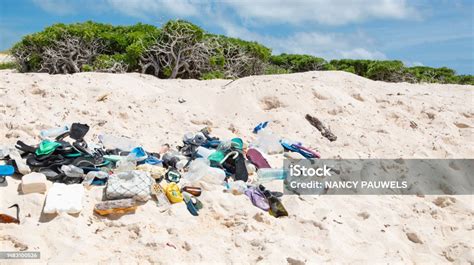 해변에 떠밀려온 플라스틱 쓰레기로 인한 지구 생태 문제 환경 오염 개념입니다 0명에 대한 스톡 사진 및 기타 이미지 0명 개념 관광 Istock