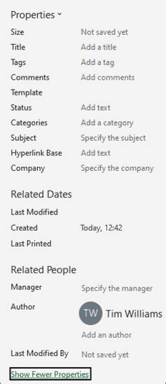 How To Edit Document Properties In Excel