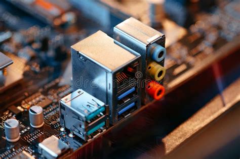 Computer Part Circuit Board Close Up Photo Stock Image Image Of