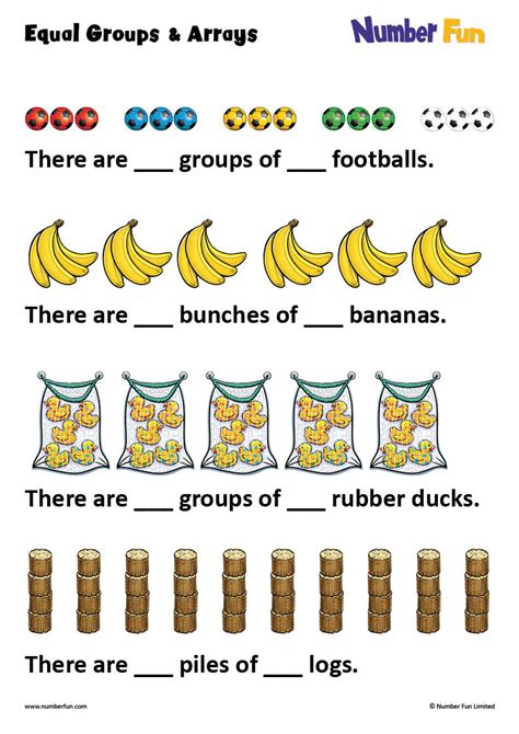 Equal Groups And Arrays Number Fun