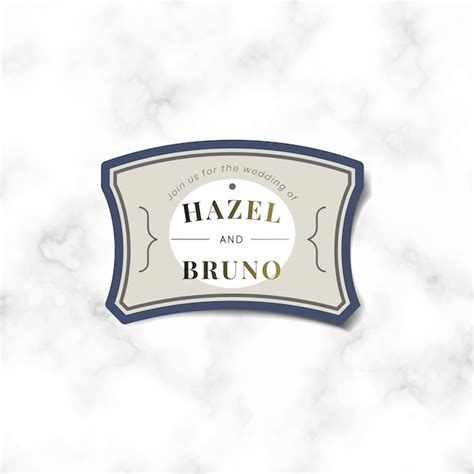 Free Vector Save The Date Wedding Invitation Sticker Vector