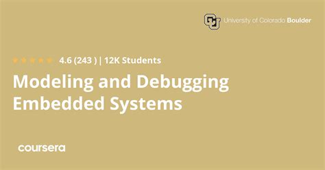 Modeling And Debugging Embedded Systems Coursera