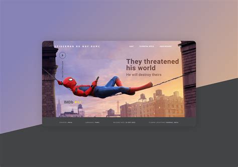 Spider Man Web Design Ui Design Behance