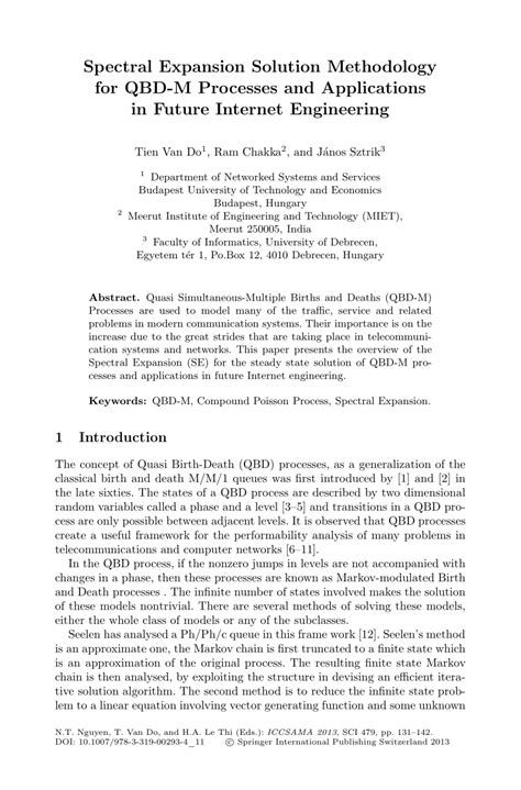 pdf spectral expansion solution methodology for qbd m processes and
