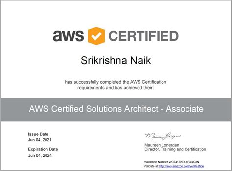 Srikrishna Naik On Linkedin Awscertified