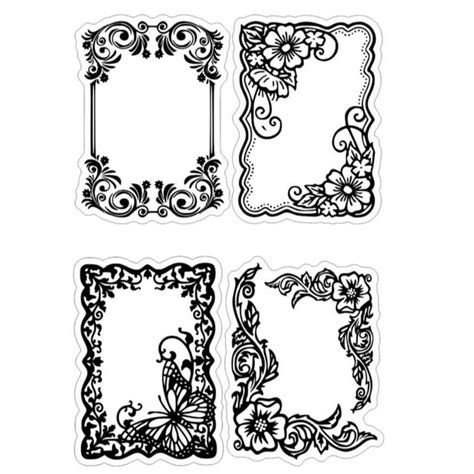 4 Цветочные рамки Макеты для лазерной резки