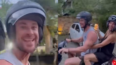 7 Potret Chris Hemsworth Tertib Pakai Helm Saat Naik Motor Di Bali
