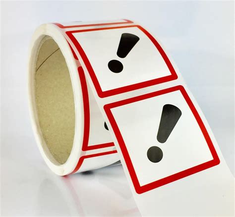 Ghs Labels Ghs 07 Exclamation Markirritant 60x60mm Hibiscus Plc