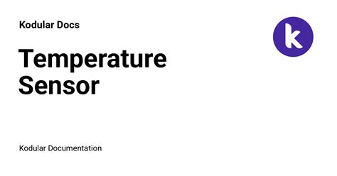 Temperature Sensor Kodular Docs