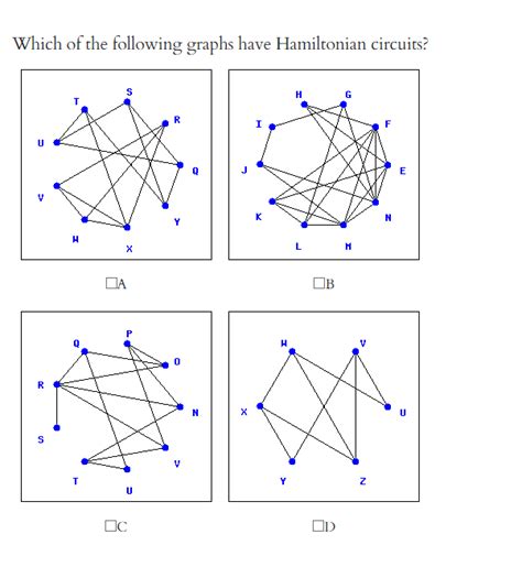 solved which of the following graphs have hamiltonian