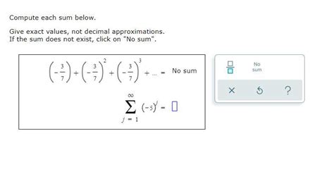 Solved Compute Each Sum Below Give Exact Values Not