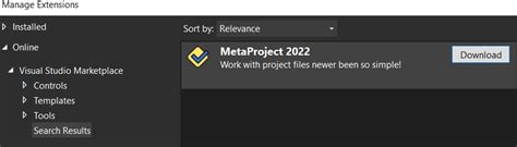Intuitive Visual Studio Output Window With The Metaproject Extension