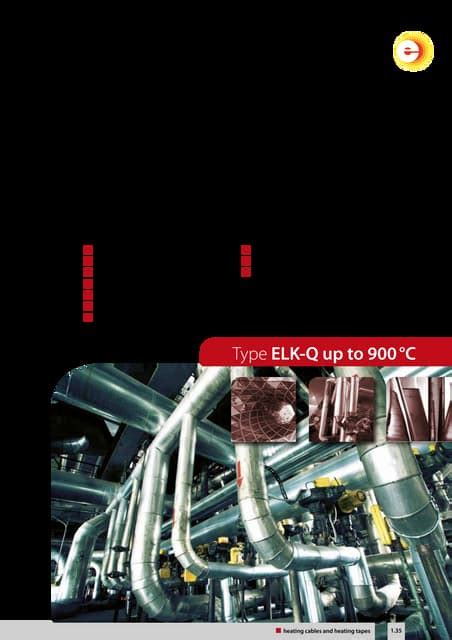 Eltherm Elw H Heat Trace Cable Spec Sheet Pdf