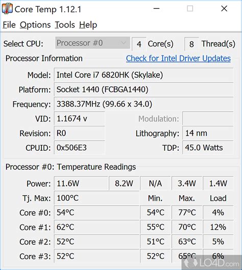 Core Temp Screenshots