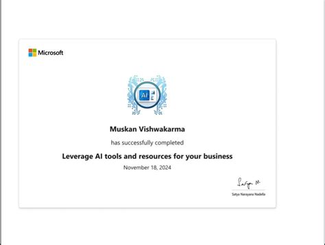 Muskan Vishwakarma On Linkedin Microsoft Ai Learningjourney