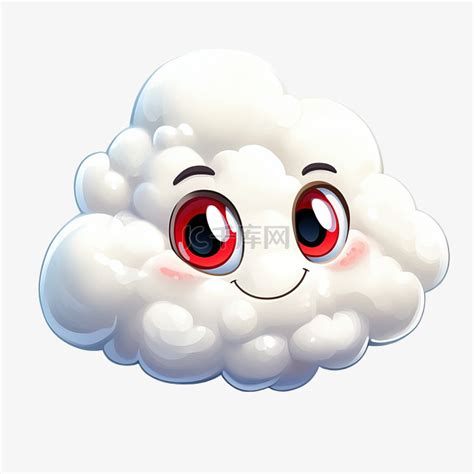 红眼睛的卡通云动画图像素材图片免费下载 千库网