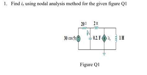 Solved Find Ix Using Nodal Analysis Method For The Given Chegg