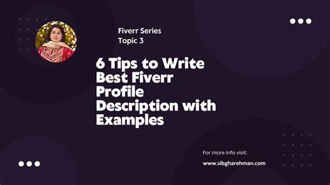6 Tips To Write A Killer Fiverr Profile Description Freelancer Writer Helping Other To Earn