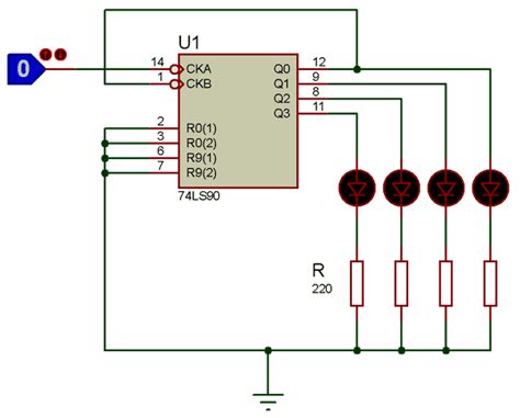 mod 6 counter using ic 7490 circuit diagram ic counter 74ls9