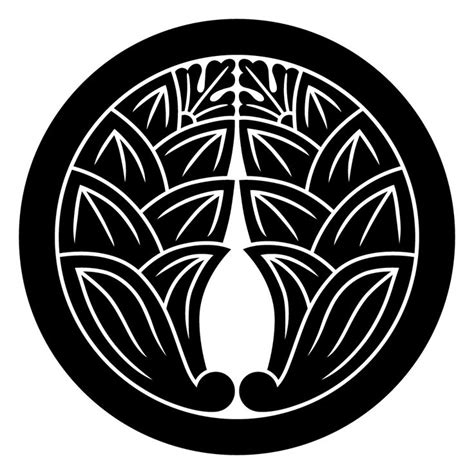 家紋丸に抱き茗荷epsフリー素材 Japanese family crest Royal family trees Textile